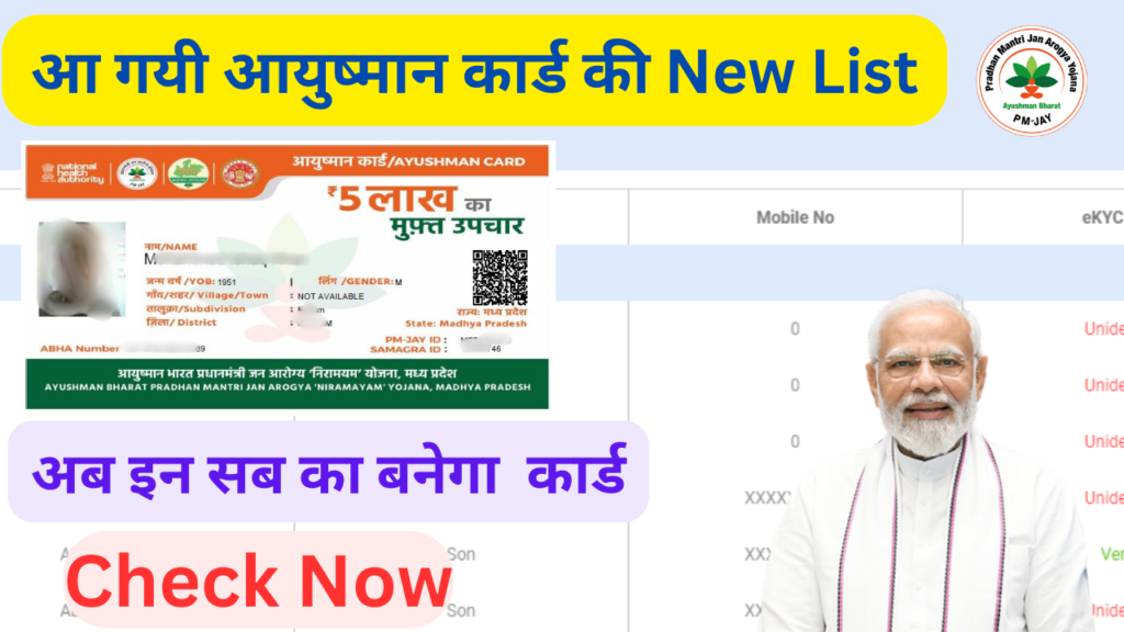 Ayushman Card New List: अब इन सभी लोगो का बनेगा जल्दी देखे अपना नाम ...